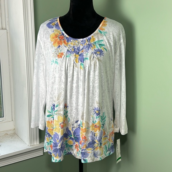 Alfred Dunner | Tops | Nwt Alfred Dunner Color Splash Top Large | Poshmark